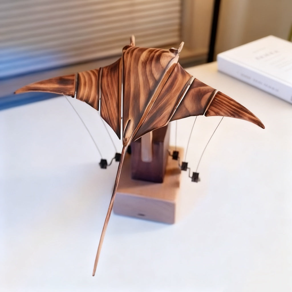 Deep Sea Rhythm · Handcrafted Wooden Manta Ray Mechanical Automaton ...